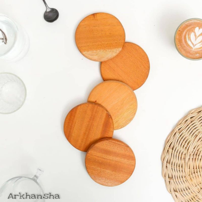 Jual Coaster kayu,tatakan gelas kayu,wooden coaster,coaster kayu ...