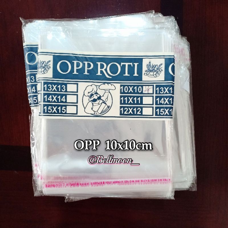 Jual Plastik OPP lem 10x10 cm / Opp roti bakery transparan KEMASAN Isi ...