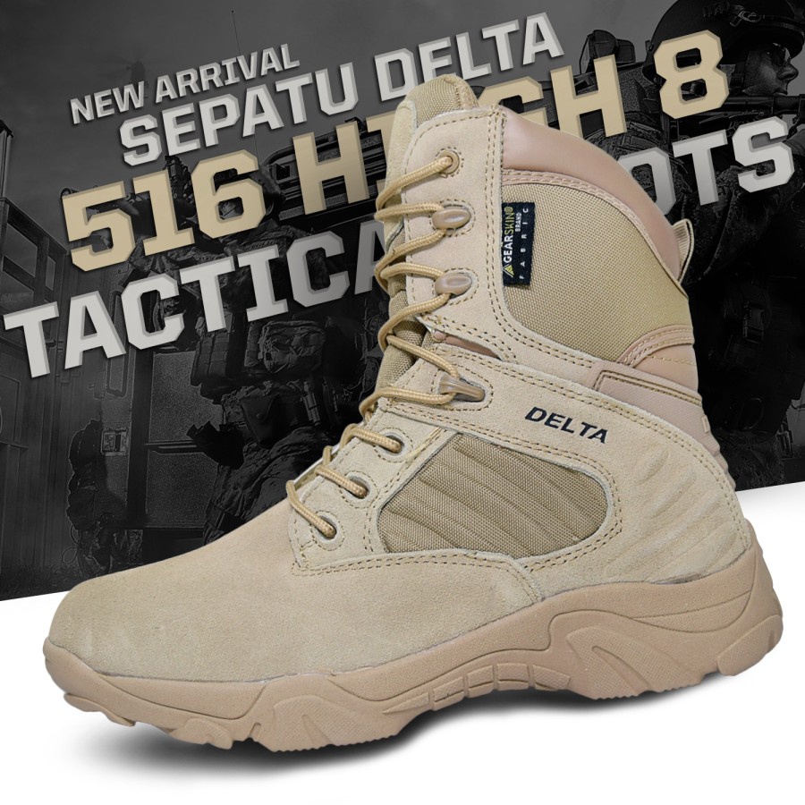 Jual Delta Force Sepatu Boots Kulit Import Dessert 516 Tinggi 8 Inch ...