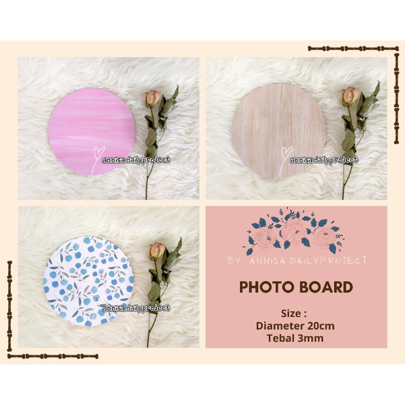 Jual Photo Board/ Papan Alas Photo Diameter 20cm Indonesia|Shopee Indonesia
