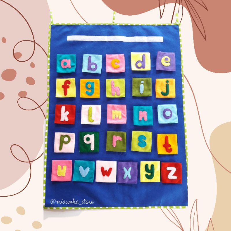 Jual [Flanel] ABC huruf kecil board / papan abc huruf kecil bahan ...