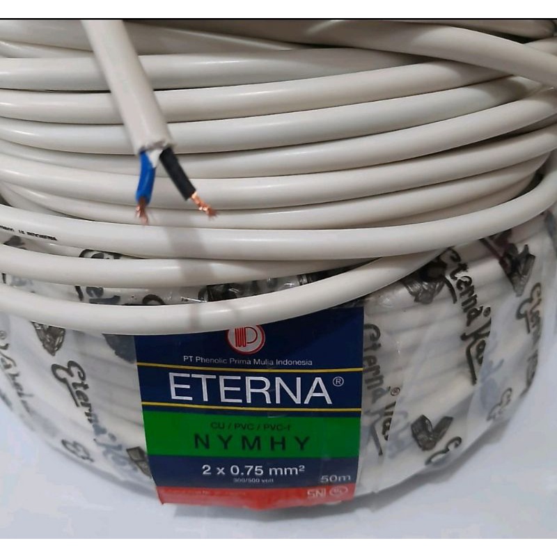 Jual kabel Eterna serabut 2x075 harga per 1m | Shopee Indonesia