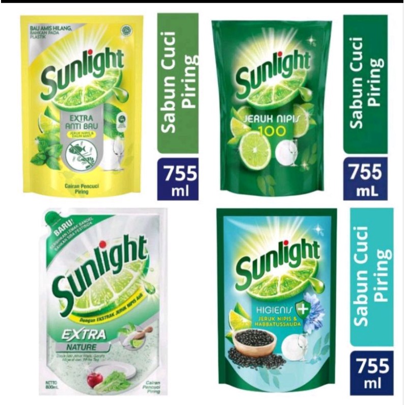 Jual Sunlight Sabun Cuci Piring Higienis 755 ml | Shopee Indonesia