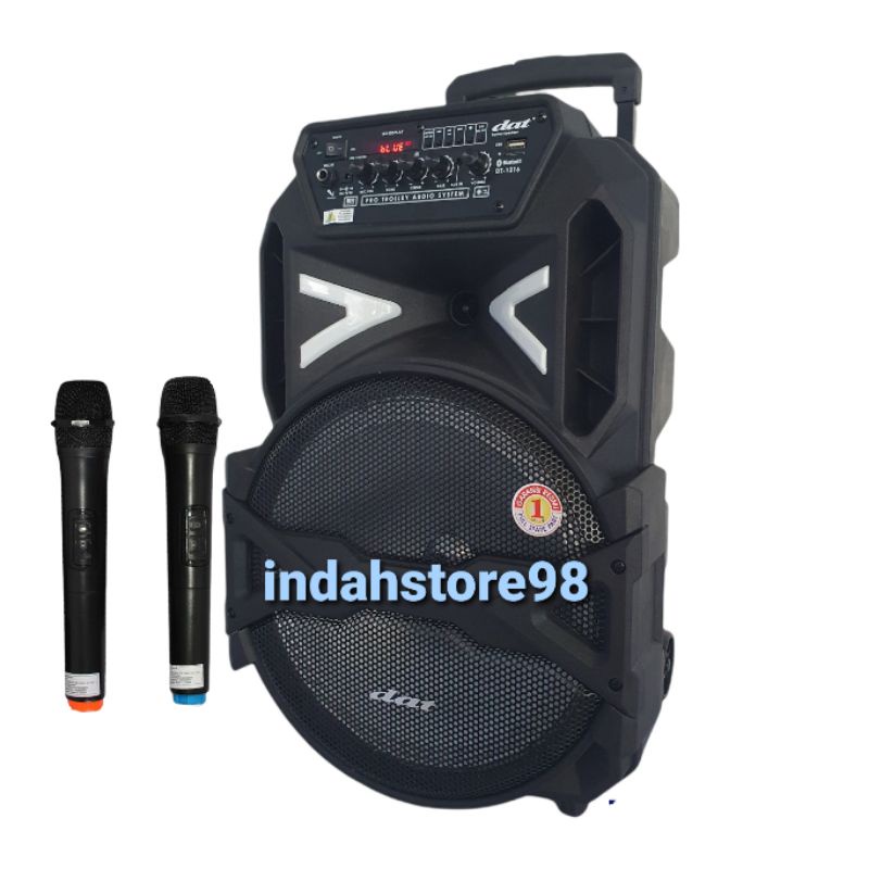 Jual Speaker Aktif Portable DAT 12 inch DT 1216 Bluetooth Karaoke Aux ...