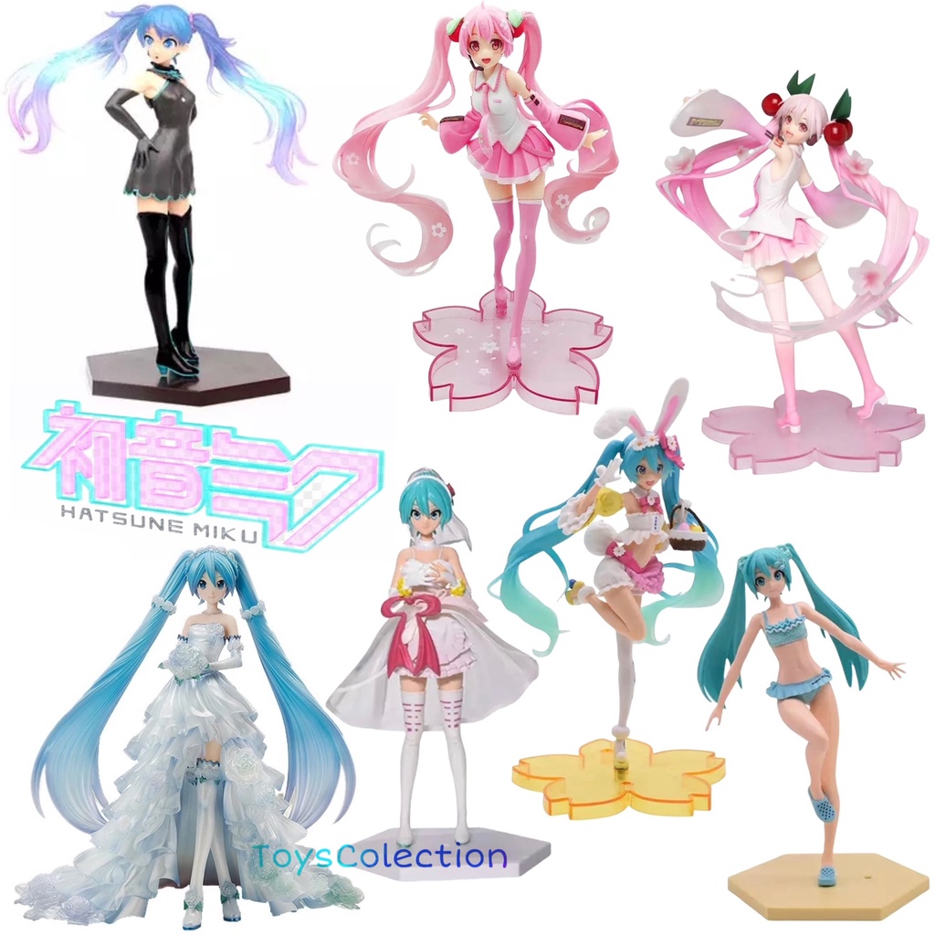 Jual ACTION FIGURE HATSUNE MIKU VOCALOID SAKURA/BUNNY/BLACK/WEDDING ...