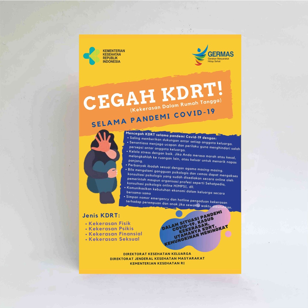 Jual 2021 Poster Terbaru, Poster Kesehatan Cegah KDRT, Poster Kesehatan ...