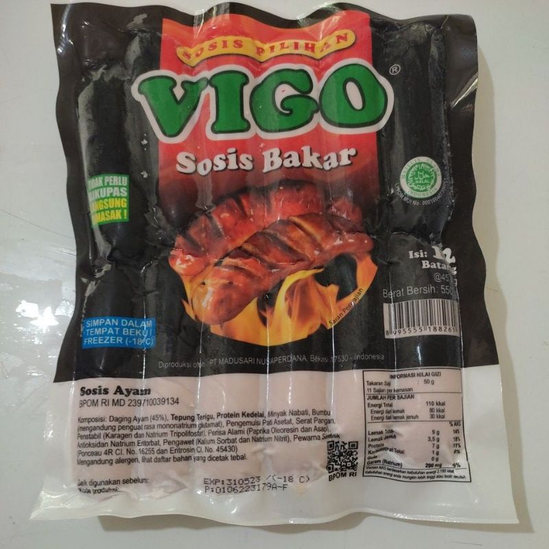 Jual Vigo Sosis Ayam Bakar Jumbo mini 550 gram | Shopee Indonesia