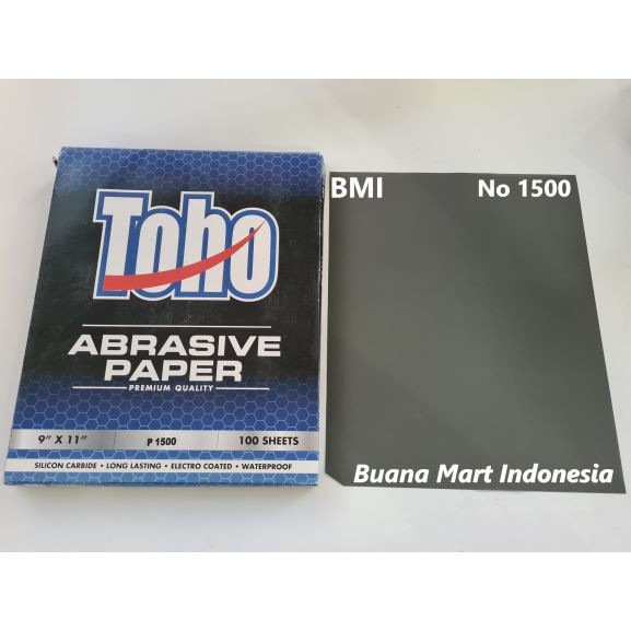 Jual Amplas Duco TOHO No 1500 | Amplas Lembar | Amplas Kertas Grit 1500 | Shopee Indonesia