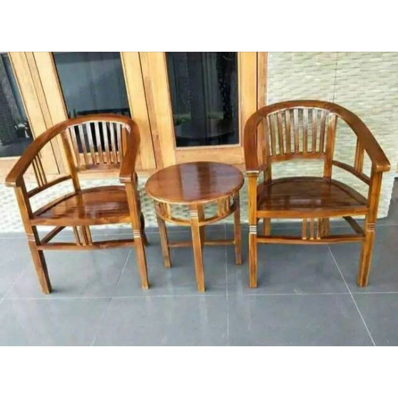 Jual KURSI TERAS BETAWI KURSI SANTAI KURSI LENGKUNG JATI MURAH | Shopee ...