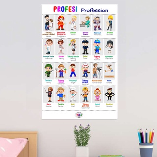 Jual 060 Poster mengenal profesi - Poster Edukasi Anak - Poster belajar ...