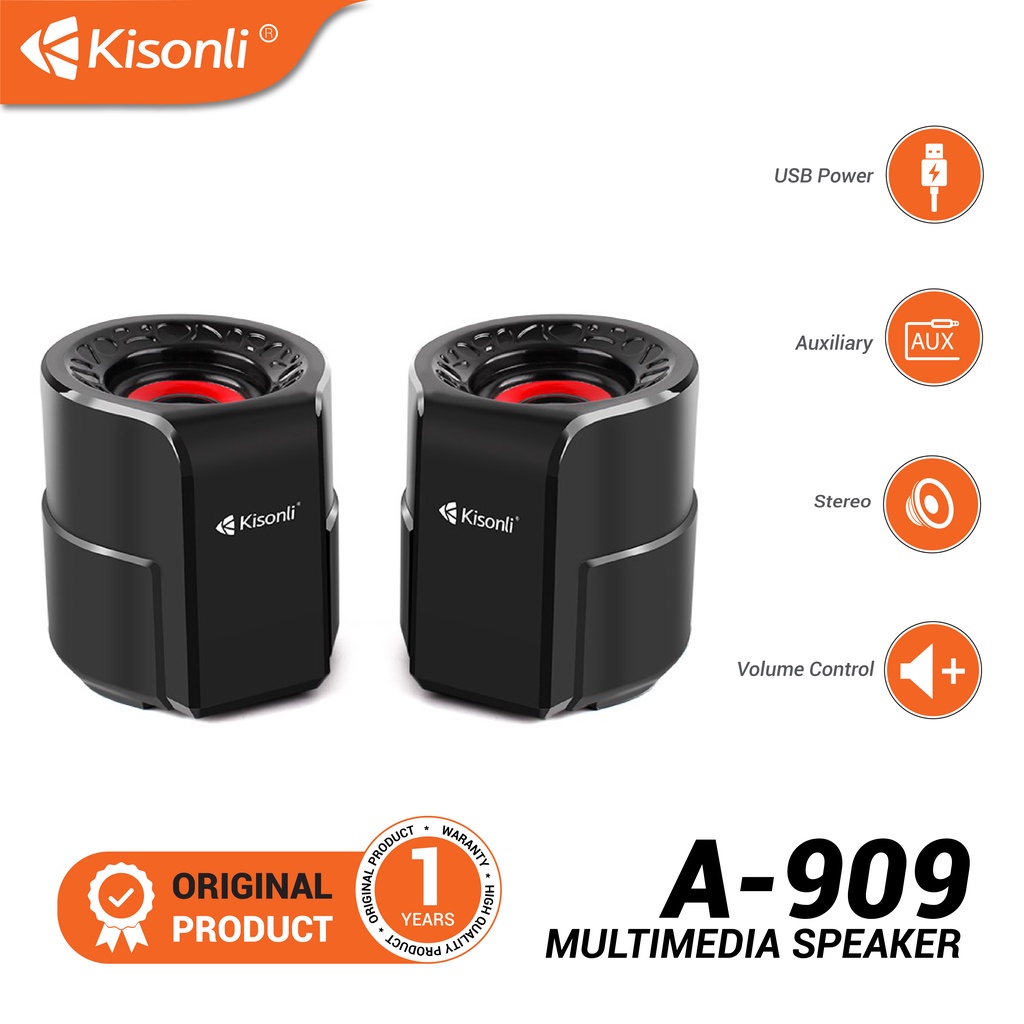 Jual KISONLI Gaming Speaker Laptop/Komputer A909 Design Ergonomic With ...