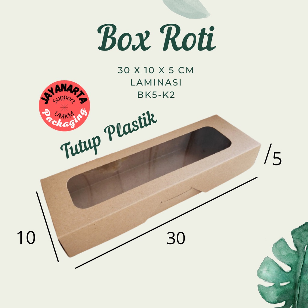 Jual Free Sticker BOX ROTI BROWNIE Uk. 30cm x 10cm x 5cm LAMINASI Tutup ...
