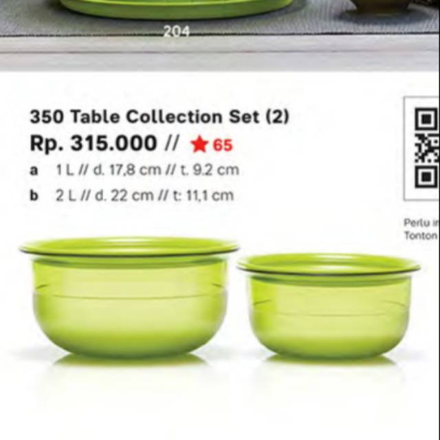 Jual Tupperware Table Collection Set (2) | Shopee Indonesia