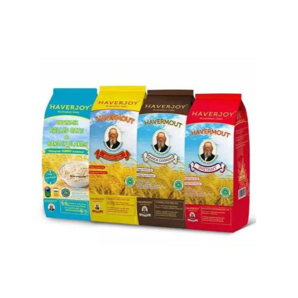 Jual Haverjoy Havermout 1 kg Havermut Havermix Whole grain Oat + Barley ...