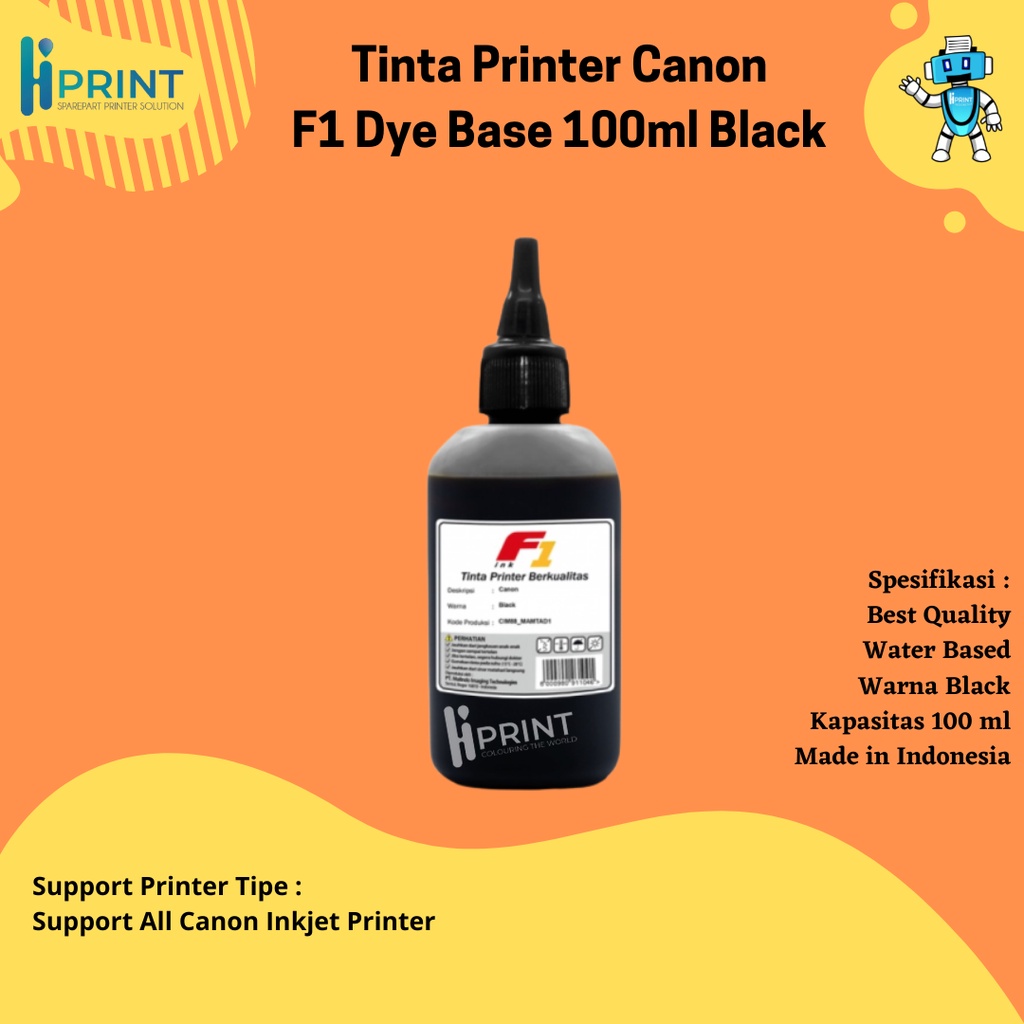 Jual Tinta F1 Dye Base Canon 100ml Printer G1000 G2000 G3000 Tinta ...