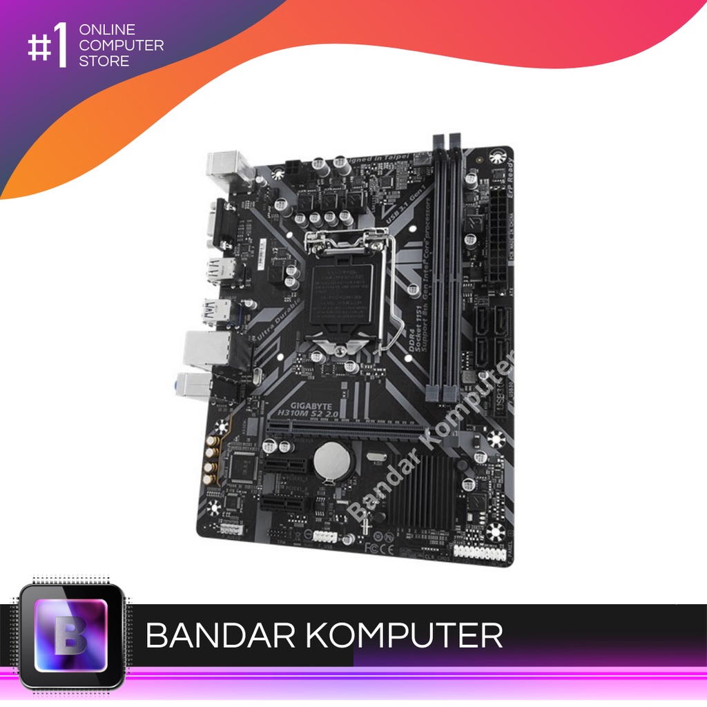 Jual MOTHERBOARD GIGABYTE H310M S2 (GARANSI RESMI) + proc G4400 tray ...
