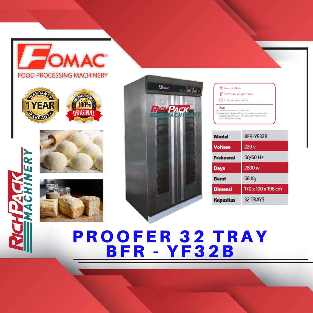 Jual MESIN PENGEMBANG ROTI PROOFER BFR-YF32B FOMAC | Shopee Indonesia