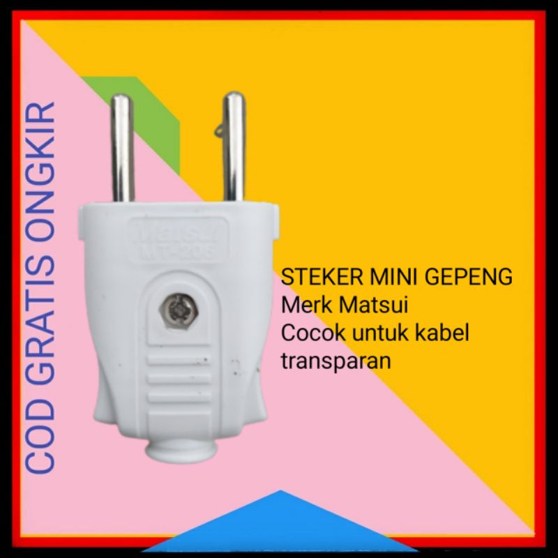 Jual STEKER GEPENG MINI COLOKAN LISTRIK STEKER GEPENG PANJANG STOP ...