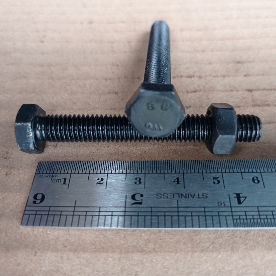 Jual BAUT BAJA M8 X 60 HTB GRADE 8.8 M8X60 FULL DRAT KUNCI 13 PANJANG 6CM 6 CM 60MM PITCH 1.25 ...