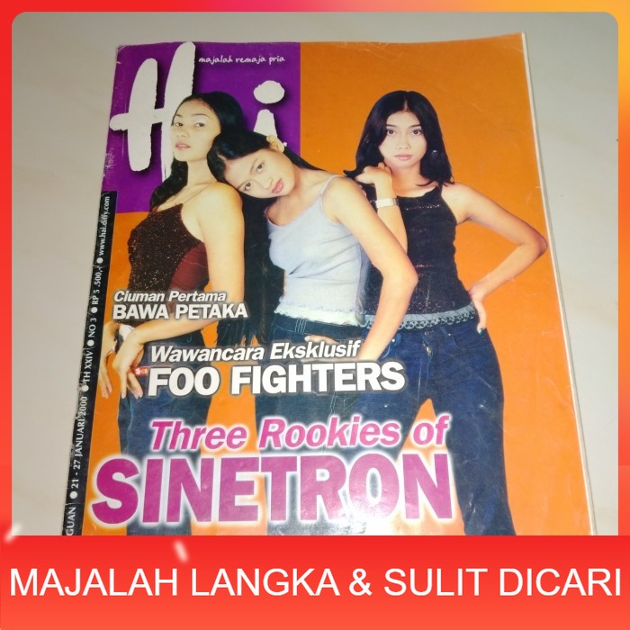 Jual Majalah HAI No.3 Jan 2000 THREE ROOKIES OF SINETRON + PIN UP Langka | Shopee Indonesia
