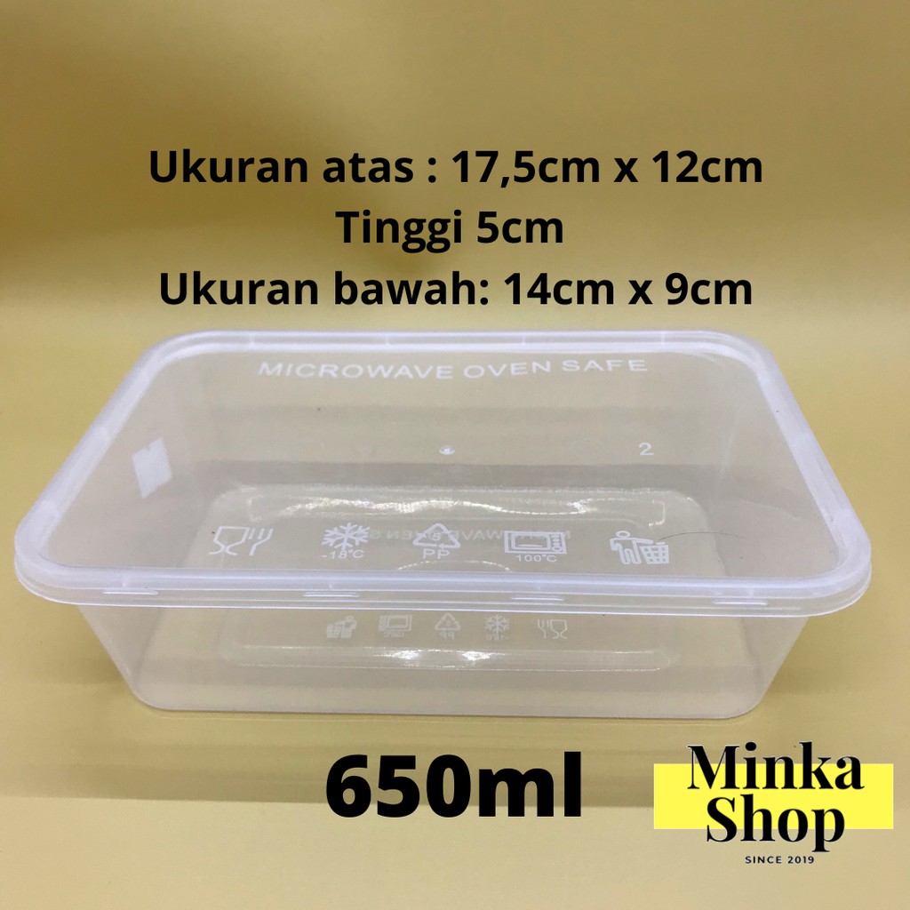 Jual Kotak Takeaway Kotak Plastik Makanan Box Plastik Microwave safe ...