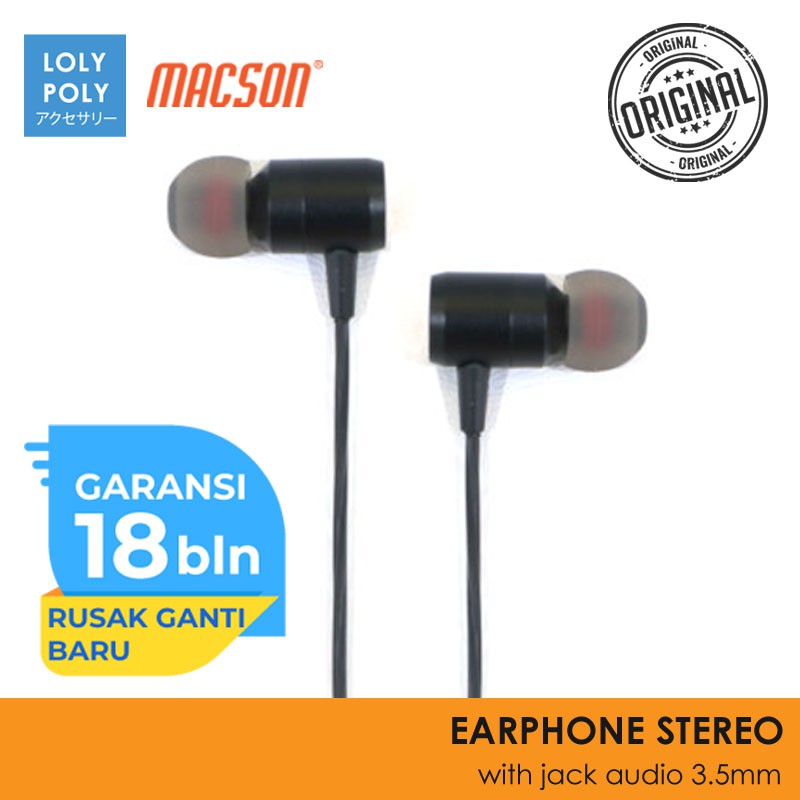 Jual LOLYPOLY Earphone 154 Headset Stereo Earphones Audio Jack 3,5 mm ...