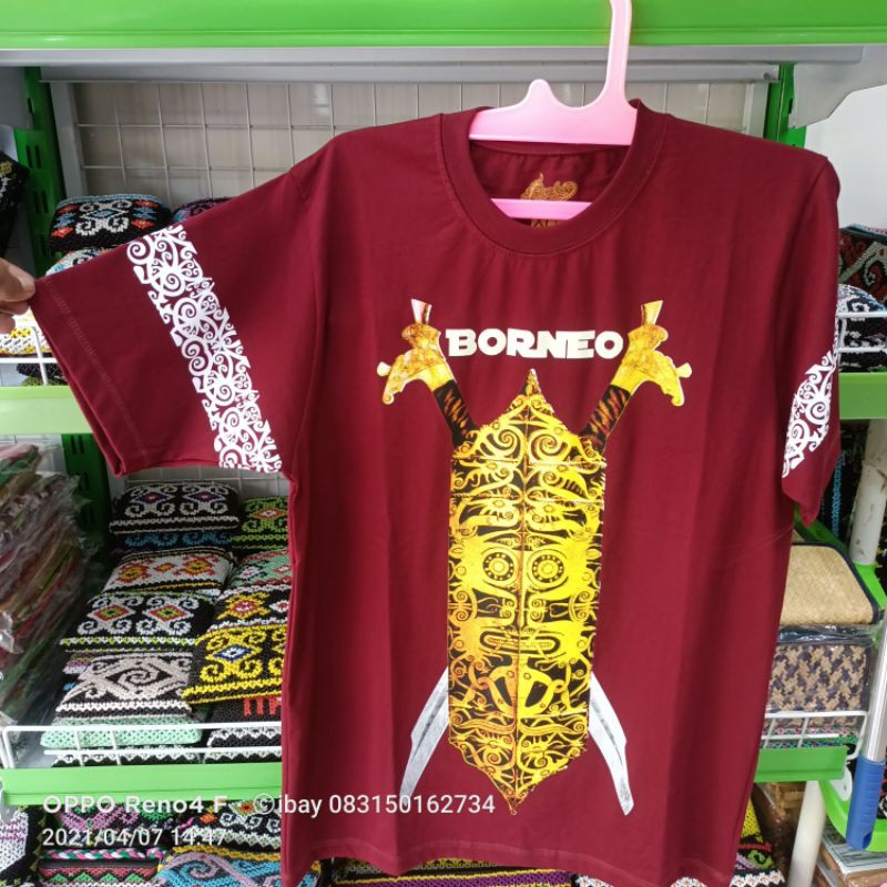 Jual [MOTIF MANDAU DAYAK KALIMANTAN] BAJU KAOS KHAS ASLI KALIMANTAN ...