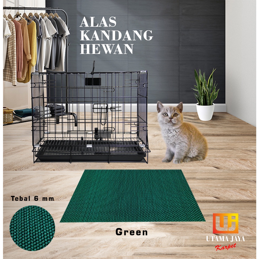 Jual KESET KANDANG KUCING MURAH 40 x 60 S MAT GREEN KARPET ALAS KANDANG ...