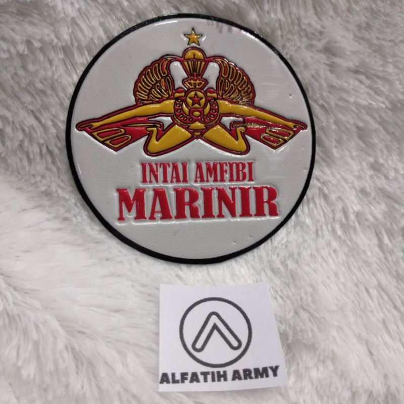 Jual Alfatih Army Stiker Timbul Logo Marinir Intai Amfibi 6x6 cm ...