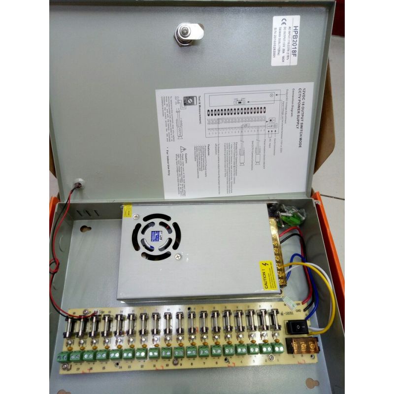 Jual ADAPTOR CCTV 12V 20A CENTRAL PANEL BOX | Shopee Indonesia