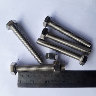 Jual BAUT STAINLESS M12 X 80 / BAUT SS M12 X 80 SUS 304 / BAUT M12X80 STAINLESS STEEL / BAUT M12 ...