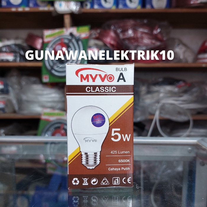 Jual LAMPU LED MYVO CLASSIC 5W, LAMPU MYVO 5 WATT, BERGARANSI 1 TAHUN | Shopee Indonesia