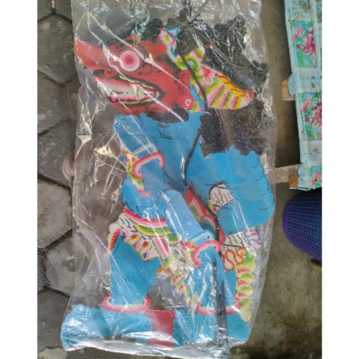 Jual KERAJINAN WAYANG KULIT BUTO PADAS GEMPAL BIRU 40x30 cm DALANG ...
