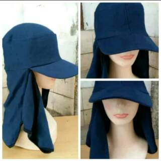 Jual Topi Jepang Masker Tengah/Topi Mancing/Topi Lapangan/Topi Proyek ...