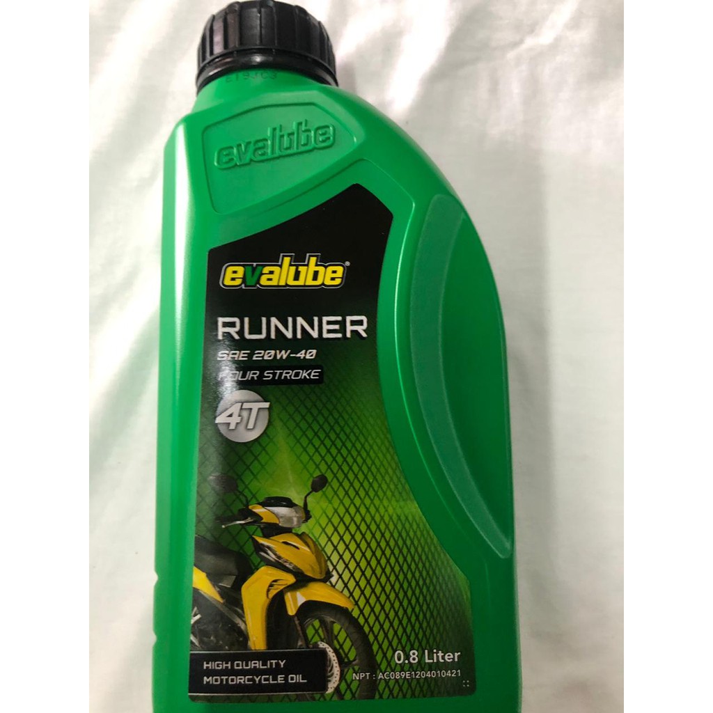 Jual EVALUBE 4T MOTOR OIL OLI MOTOR 20W-40 0.8 Liter 800 mL | Shopee ...