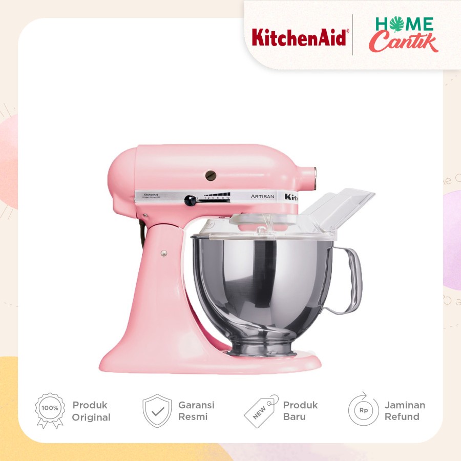 Jual KitchenAid Stand Mixer Artisan 4.8L 5KSM150PSEPK Pink | Shopee Indonesia
