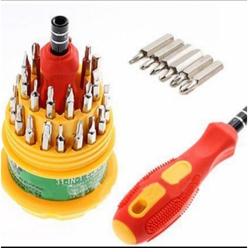 Jual Obeng set 31 in 1 toolkit multifungsi screwdriver obeng set magnet ...