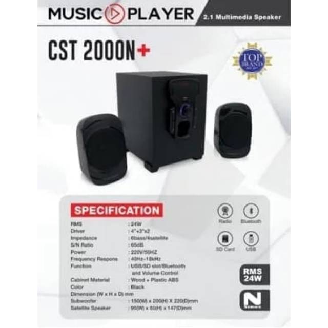 Jual Speaker Simbadda CST 2000N+ Bluetooth | Shopee Indonesia