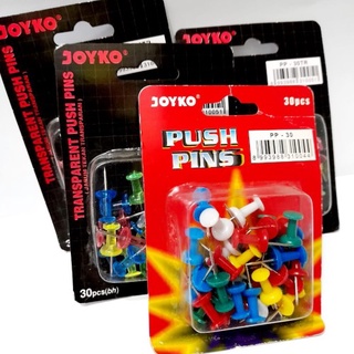 Jual Push Pins/Paku Pin/Paku Mading Warna Warni Joyko (30pc) | Shopee ...