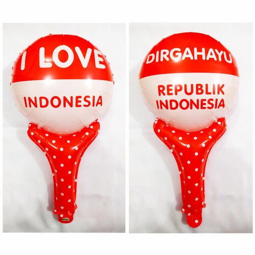 Jual Balon PENTUNG Bulat MERAH PUTIH / Balon HUT RI / Balon LOVE ...