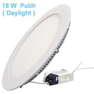 Lampu Led Panel Bulat 18W Putih Daylight / Downlight Tipis Bulat 18W ...