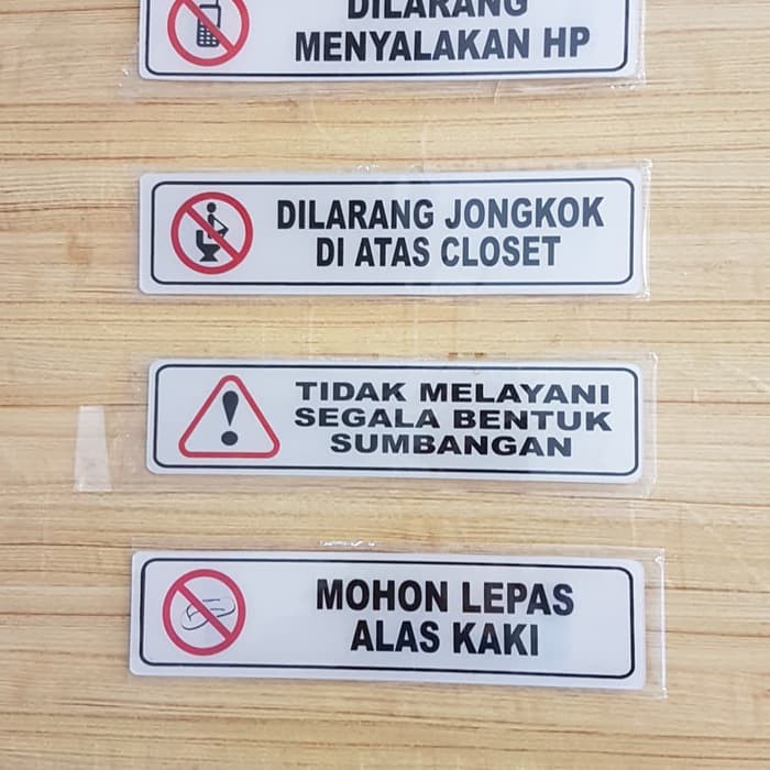Jual SIGN AKRILIK K3 RAMBU ANEKA SIGN HARGA SATUAN UK 4.5X19.5CM ...