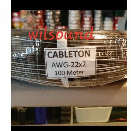 Jual KABEL AWG 22x2 100METER HITAM STRIP PUTIH | Shopee Indonesia