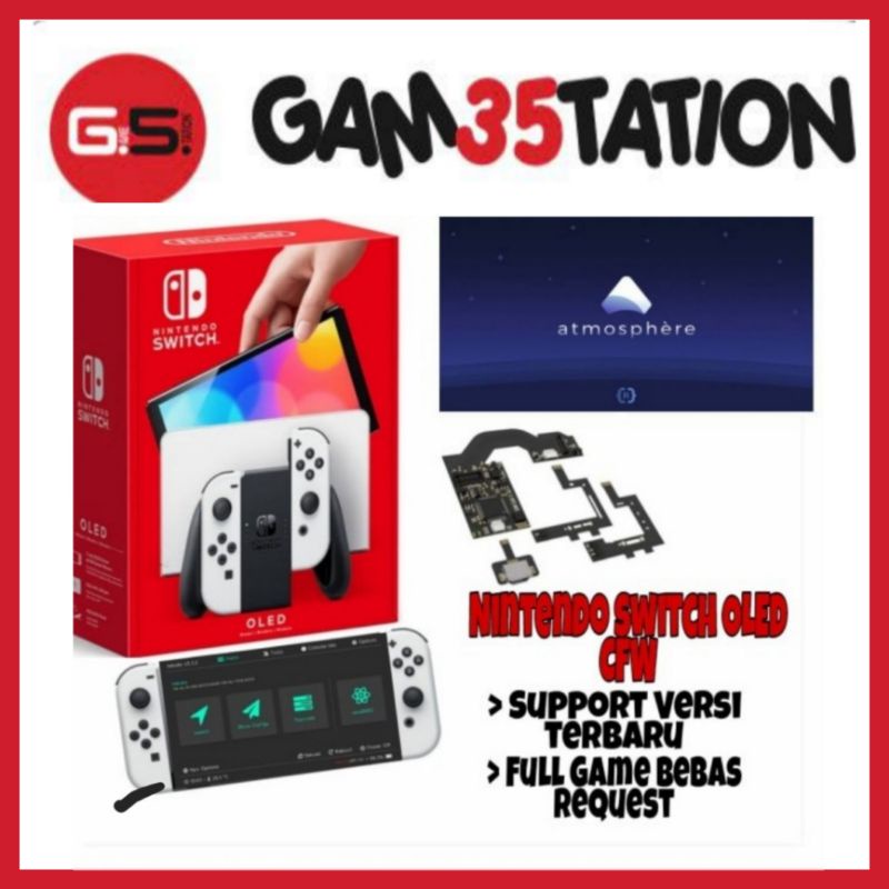 Jual NINTENDO SWITCH OLED CFW ATMOSPHERE 512GB | Shopee Indonesia