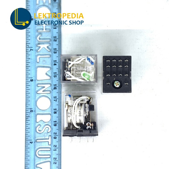 Jual Relay 14p Lancip MY4N 12V DC 12 volt 14 pin kaki 14pin | Shopee ...