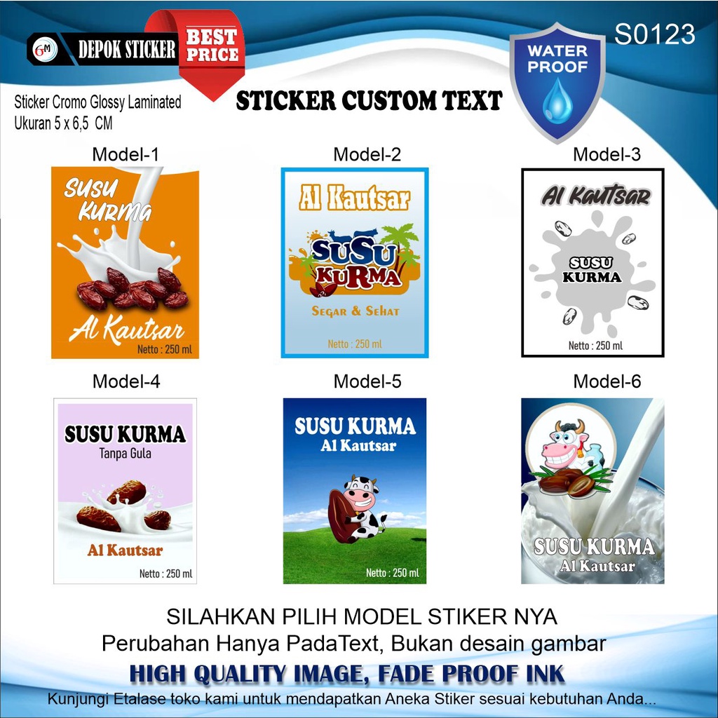 Jual Stiker SUSU KURMA | Shopee Indonesia