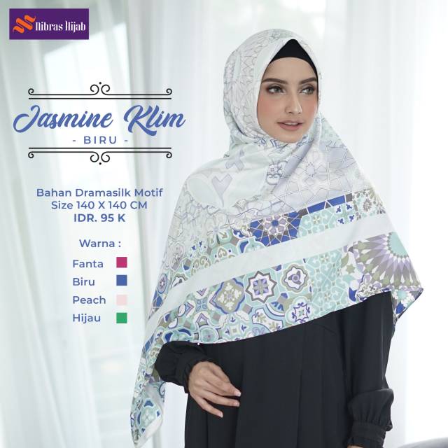 Jual Jasmine Klim Nibras / Hijab Nibras Jasmine klim / Hijab Segi empat ...