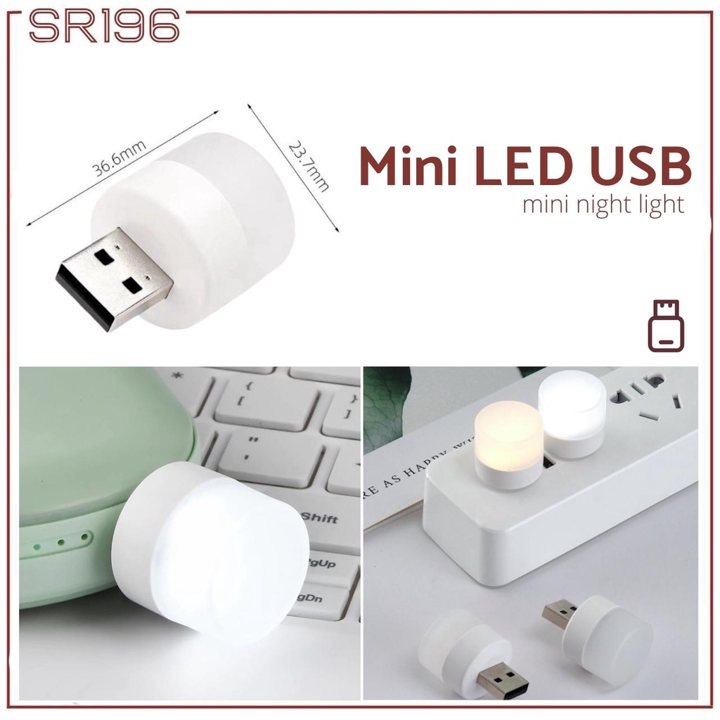 Jual Lampu mini LED USB Light Usb mini led eye bulat lampu cahaya mini ...