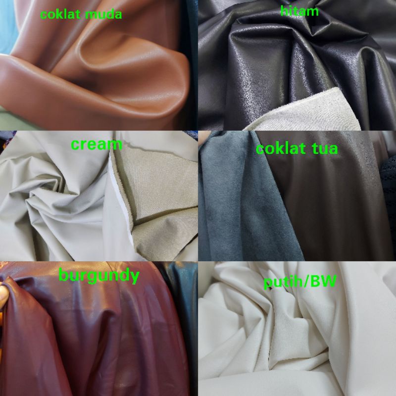 Jual KAIN KULIT SINTETIS DAN ELASTIS/BAHAN DASAR JAKET SEPATU DAN DLL ...