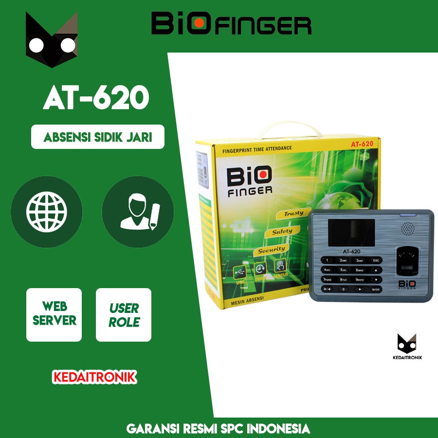 Jual Biofinger AT 620 Mesin Absensi Sidik Jari Fingerprint Bio Finger ...